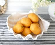 Large Clam Shell Dish White Ceramic