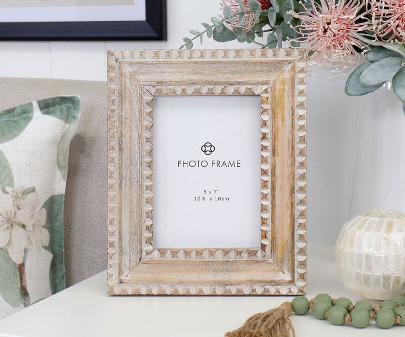 Castillo Whitewash Timber Photo Frame - 5x7inch