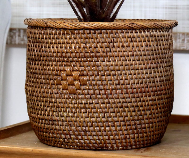 Langkawi Brown Rattan Basket Planter - Home accessories and homewares ...