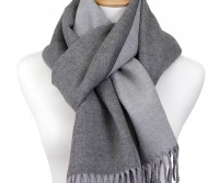 Salt Grey Winter Scarf - Reversible