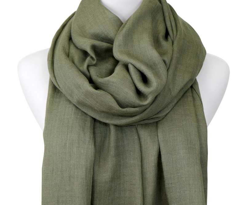 Darcy Olive Green Muslin Scarf