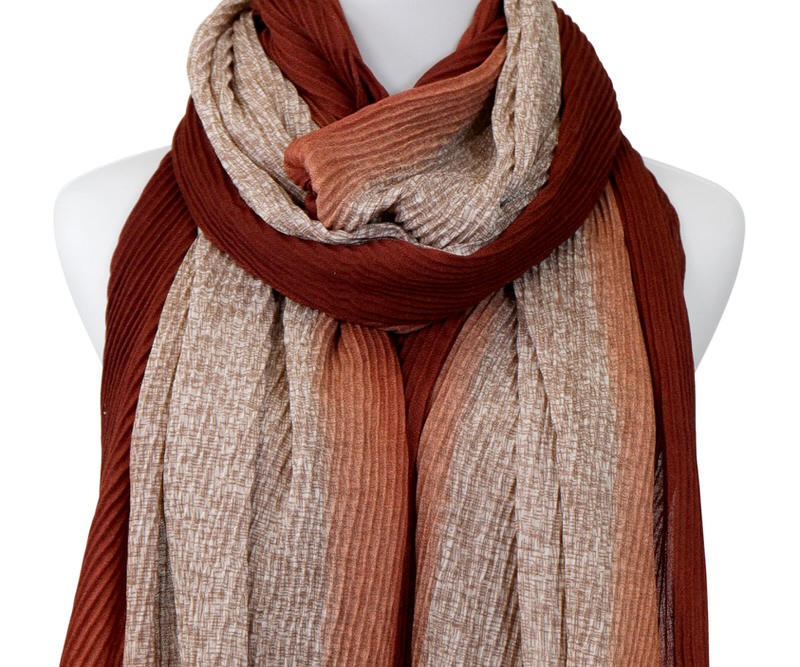 Flinders Terracotta Ombre Crimped Scarf - Gift ideas for that special ...
