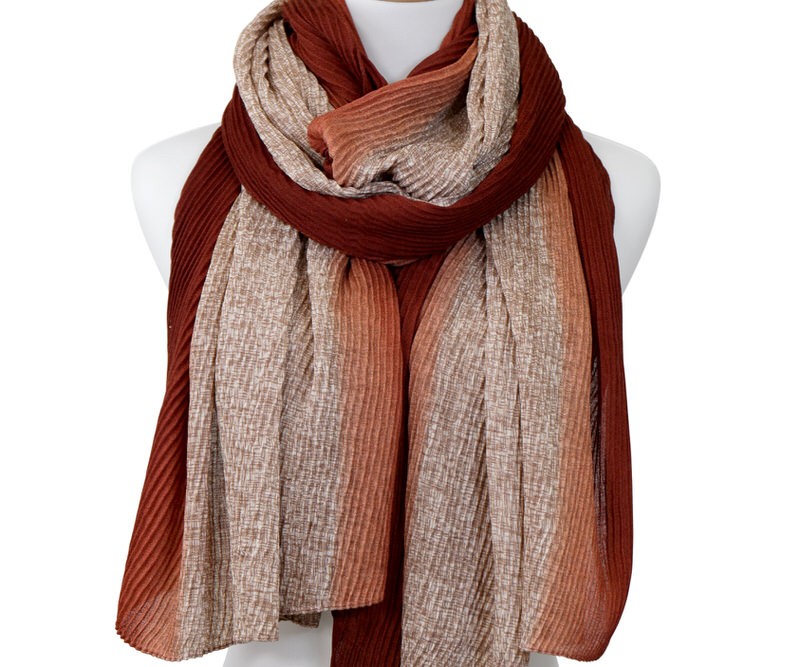 Flinders Terracotta Ombre Crimped Scarf - Gift ideas for that special ...