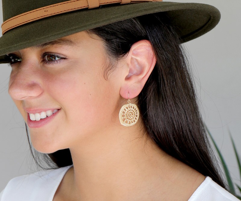 Pascal Gold Sun Disc Earrings