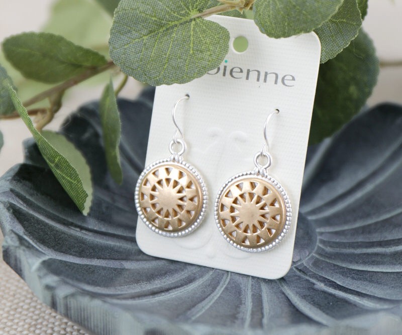 Solaris Gold Filigree Drop Earrings - Beautiful home decor at French Knot
