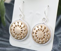 Solaris Gold Filigree Drop Earrings - Beautiful home decor at French Knot