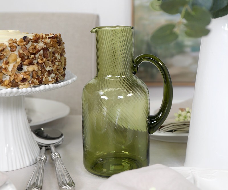 Linette Green Glass Jug