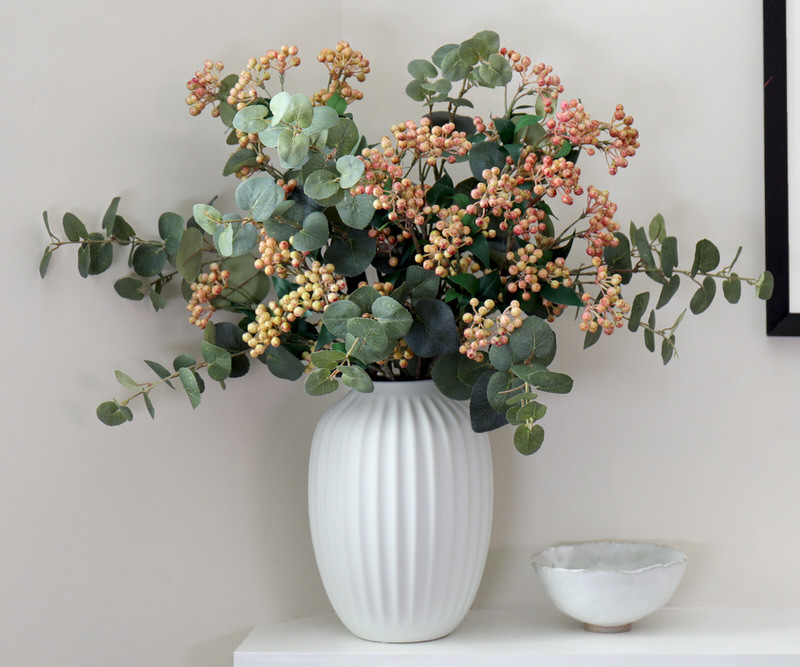 Brianna Blush Berry Spray Stem - Single