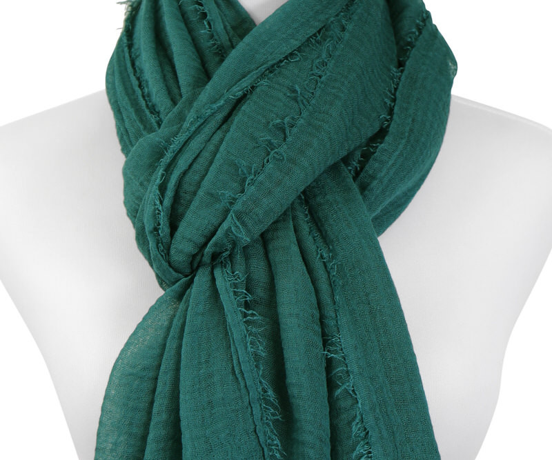 Fitzroy Emerald Green Muslin Scarf
