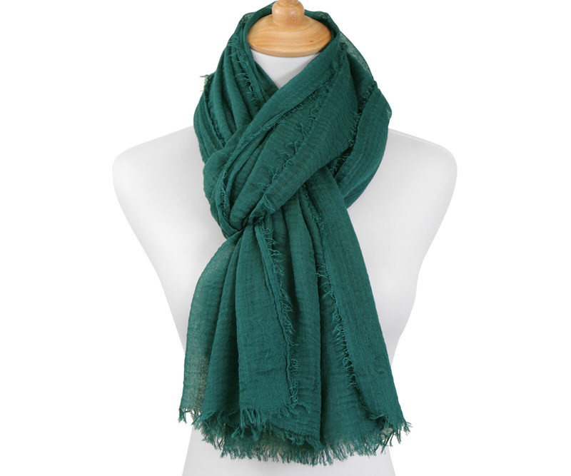 Fitzroy Emerald Green Muslin Scarf