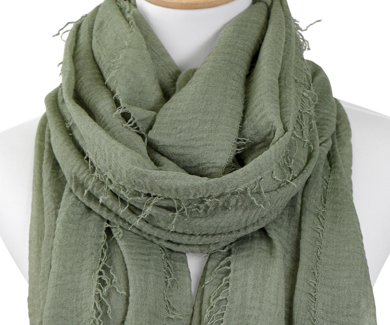 Jacinta Khaki Muslin Scarf