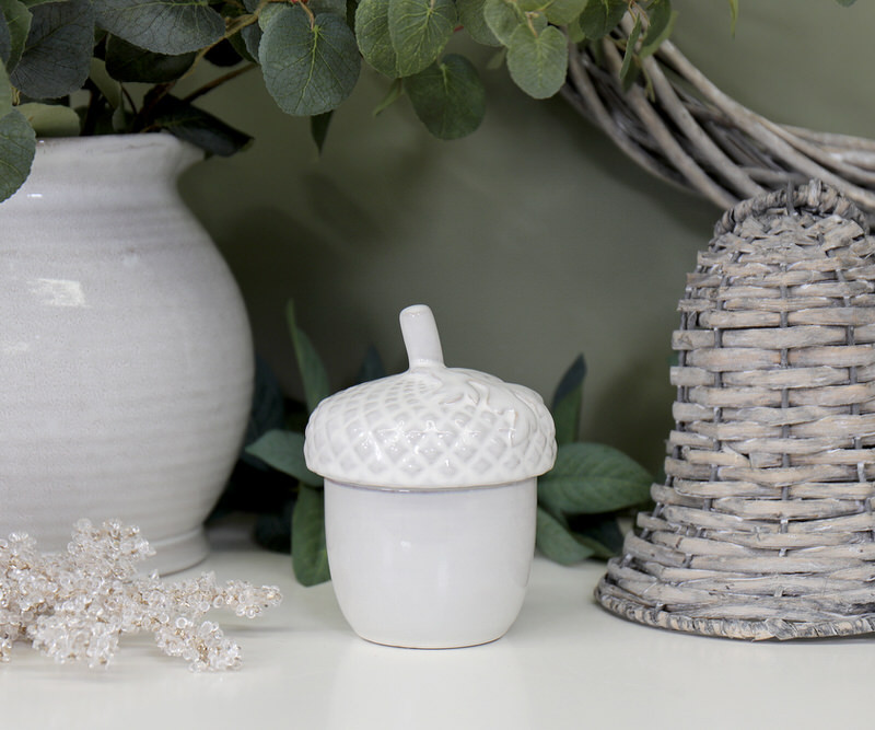 Ceramic Acorn Canister