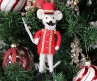 Soldier Felt Mouse Tree Decoration - Christmas decorations Online ...