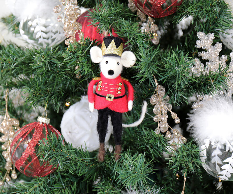 Prince George Felt Mouse Tree Decoration - Christmas decorations Online ...