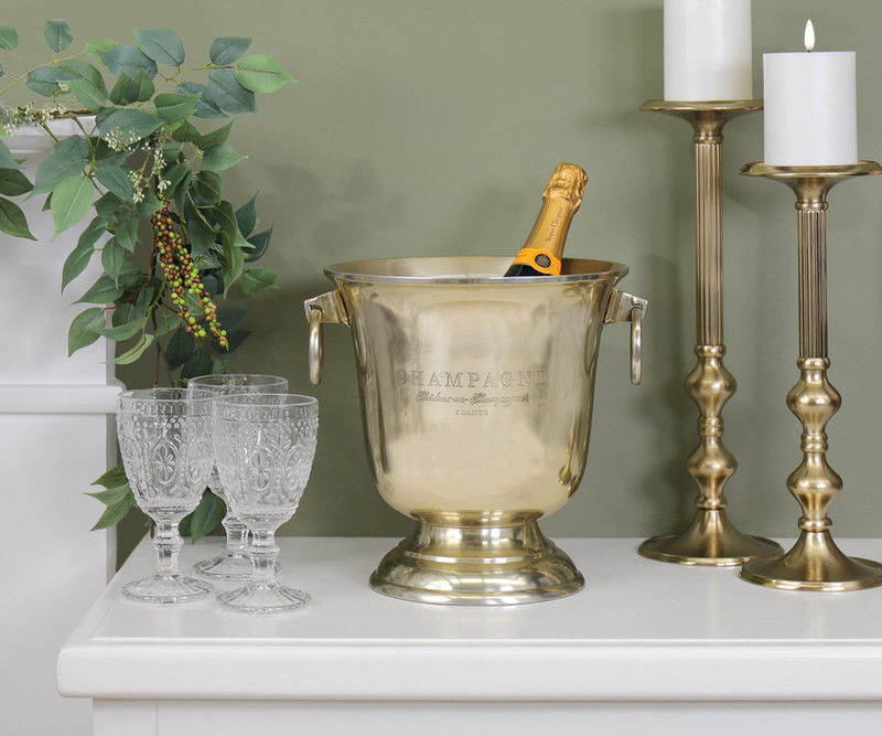 Chateau Gold Champagne Bucket - Christmas decorations Online ...