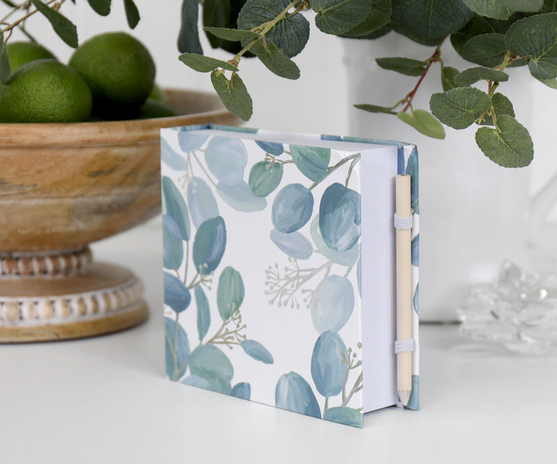 Blue Eucalyptus Notepad & Pencil - Shop by colour