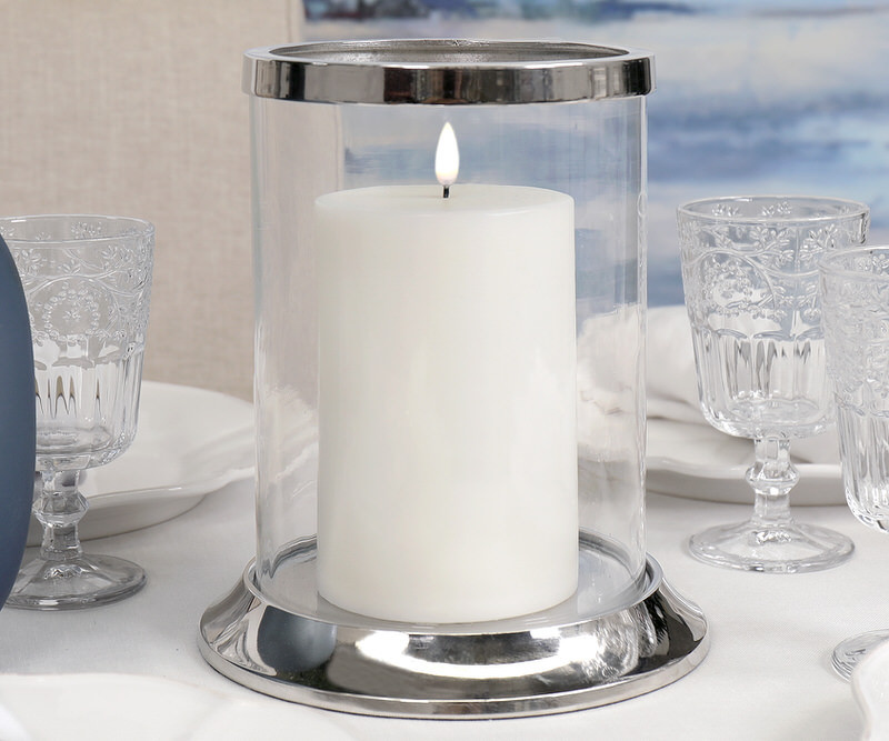 Grafton Black Iron & Glass Vase / Candle Lantern