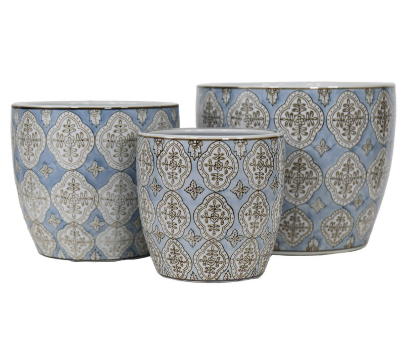 Medium Carlisle Blue Planter