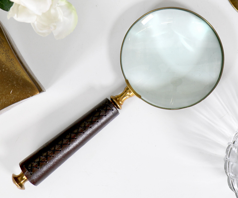 Bromfield Magnifying Glass - Leather Handle - Home accessories and ...