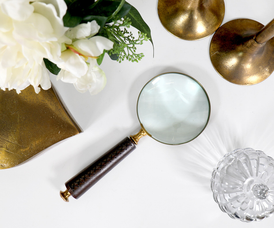 Bromfield Magnifying Glass - Leather Handle - Shop by colour