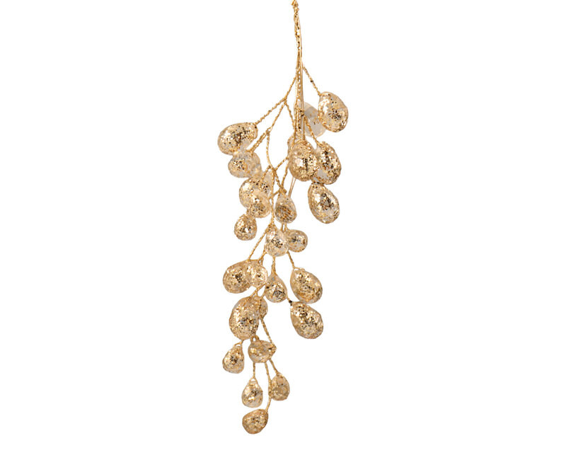 Gold Crystal Frost Berries Tree Decoration - Shop by colour