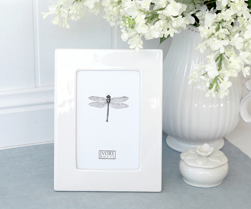 White Ceramic Photo Frame 6x4 inch - Home Decor Online - New Arrivals