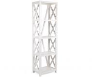 Somerville White Cross Bookshelf Tall - Furniture