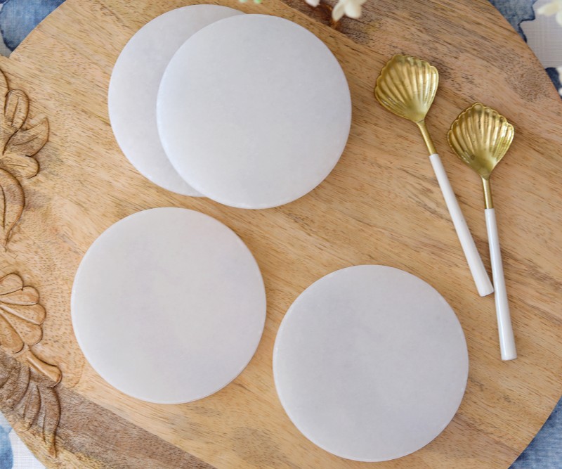 Set 4 Palmas Ivory Coasters