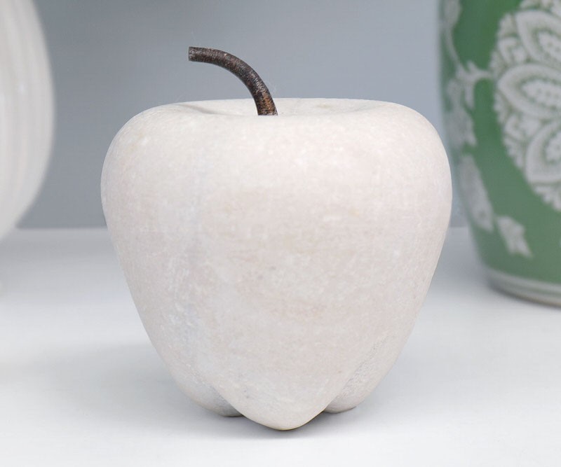 White Marble Apple - Large