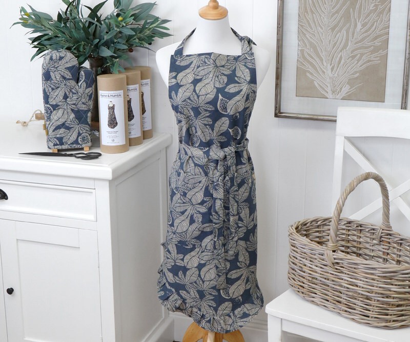 Slate Blue Wild Fig Apron