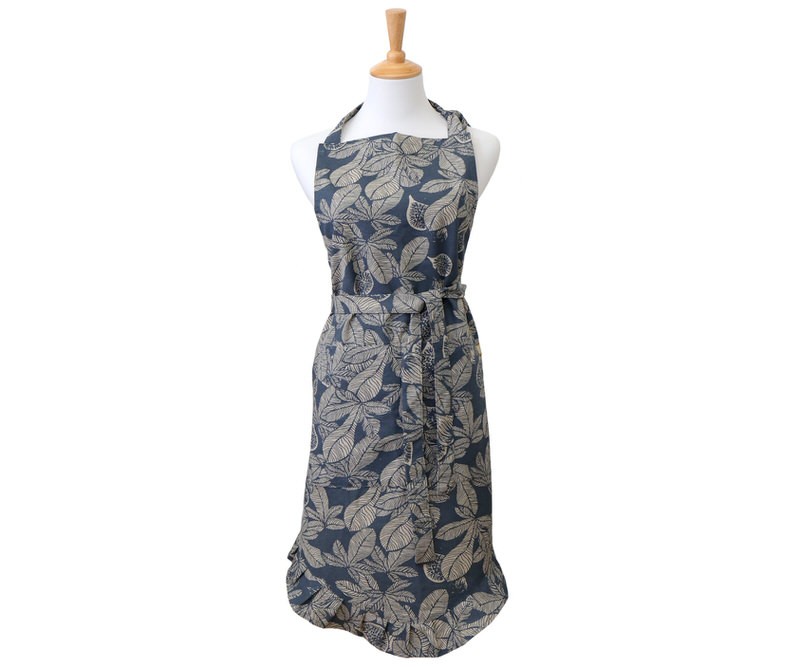 Slate Blue Wild Fig Apron
