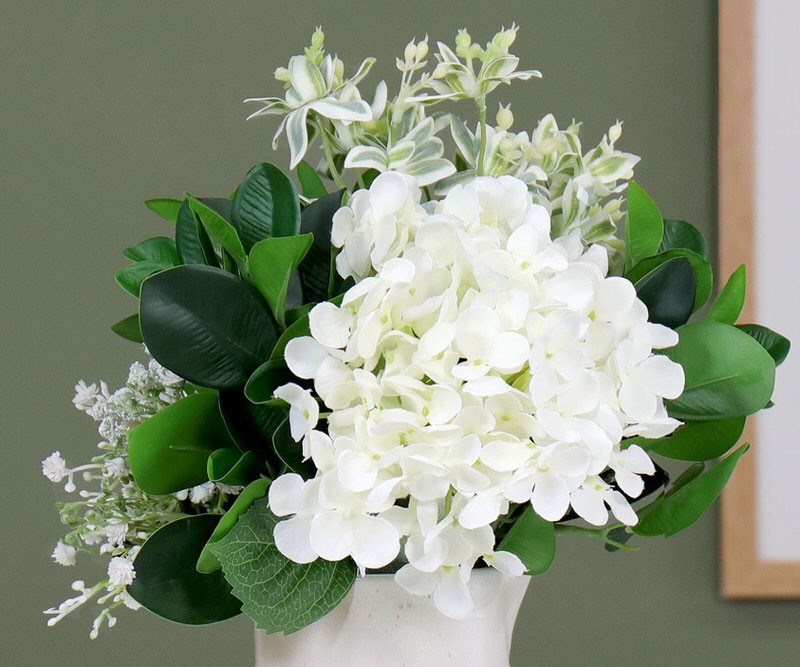 Haworth White Petite Hydrangea Bouquet