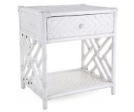 Orchard White Rattan Side Table