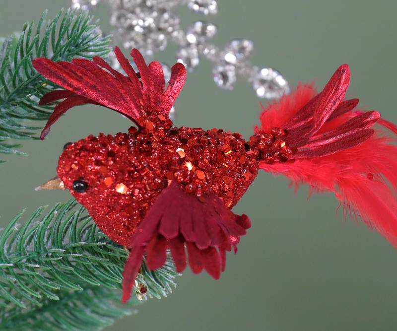 Traditional red and white Christmas decorations for the festive season