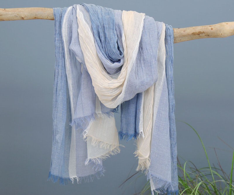 Carlton Sky Blue Muslin Scarf - Accessories, scarves, bags available online