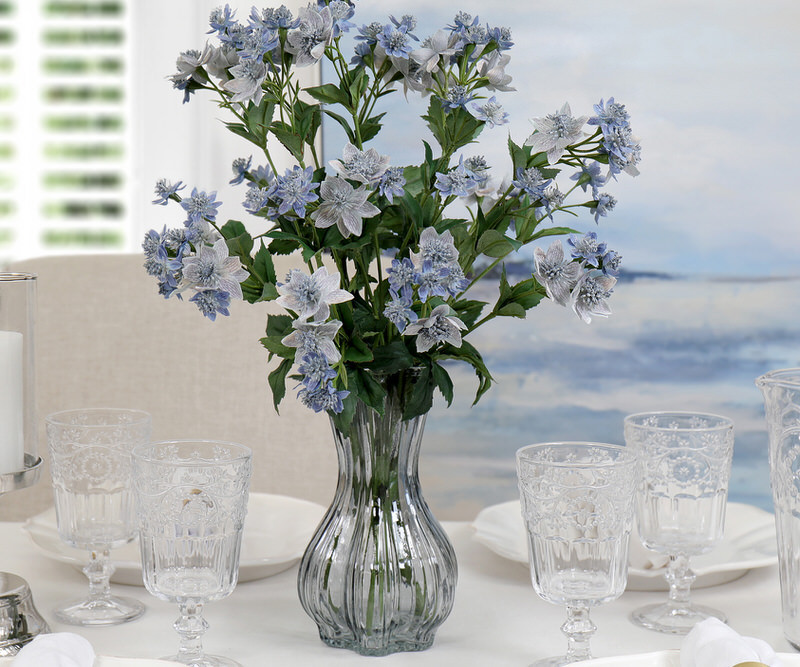 Set 3 Blue Meadow Star Flower Sprays - Astrantia