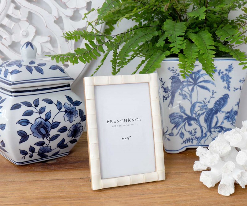 White Ceramic Photo Frame 6x4 inch - Home Decor Online - New Arrivals