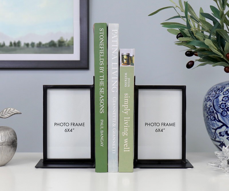 Black Photo Frame Bookends
