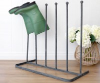 Traditional Boot Rack - Grey Metal Boot Holder