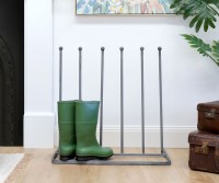 Traditional Boot Rack - Grey Metal Boot Holder