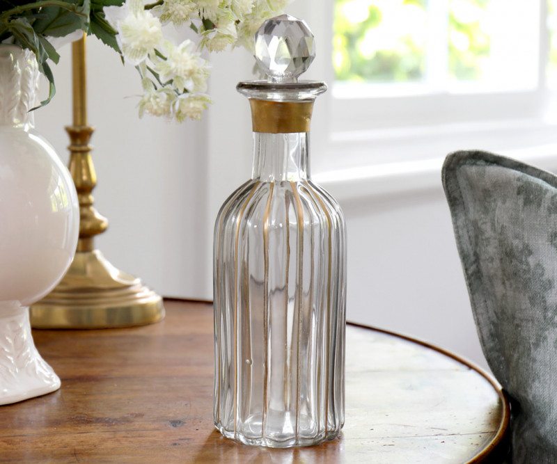 Tall Amarosa Gold Glass Bottle