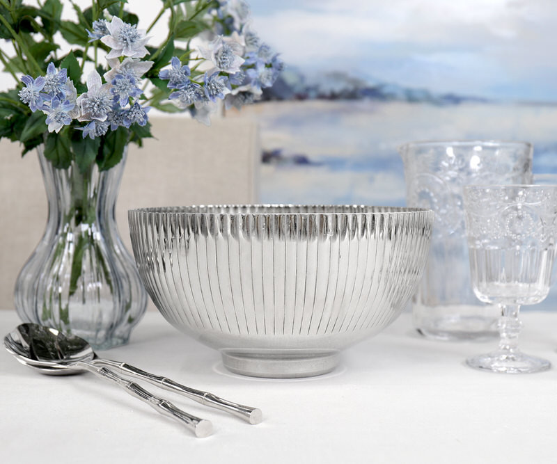 Empire Ribbed Silver Bowl - Large