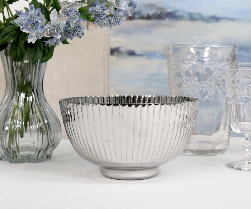 Empire Ribbed Silver Bowl - Small