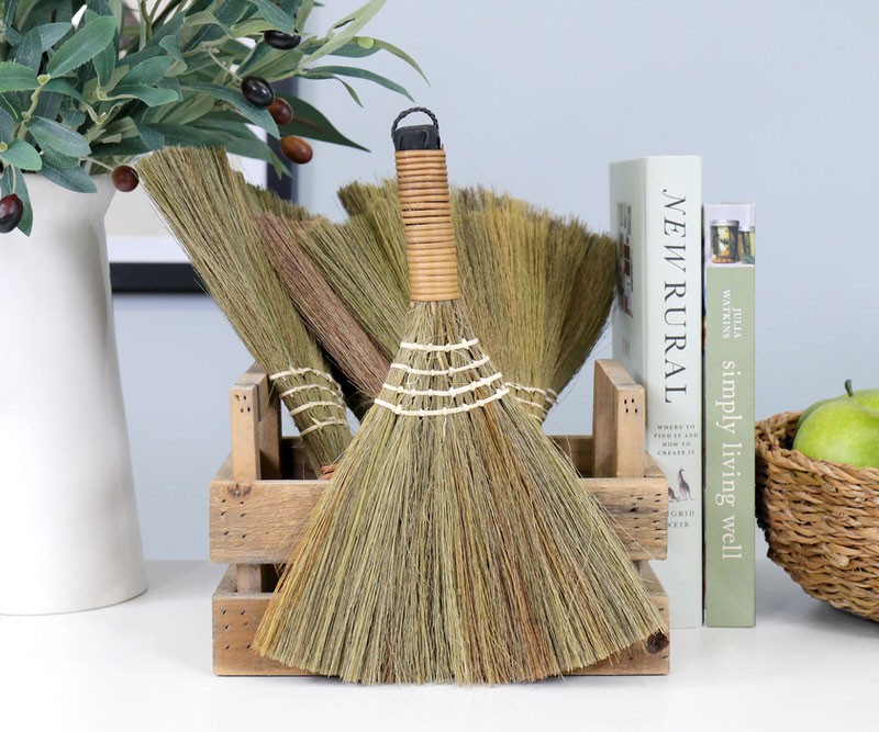 Traditional Straw Broom - Mini
