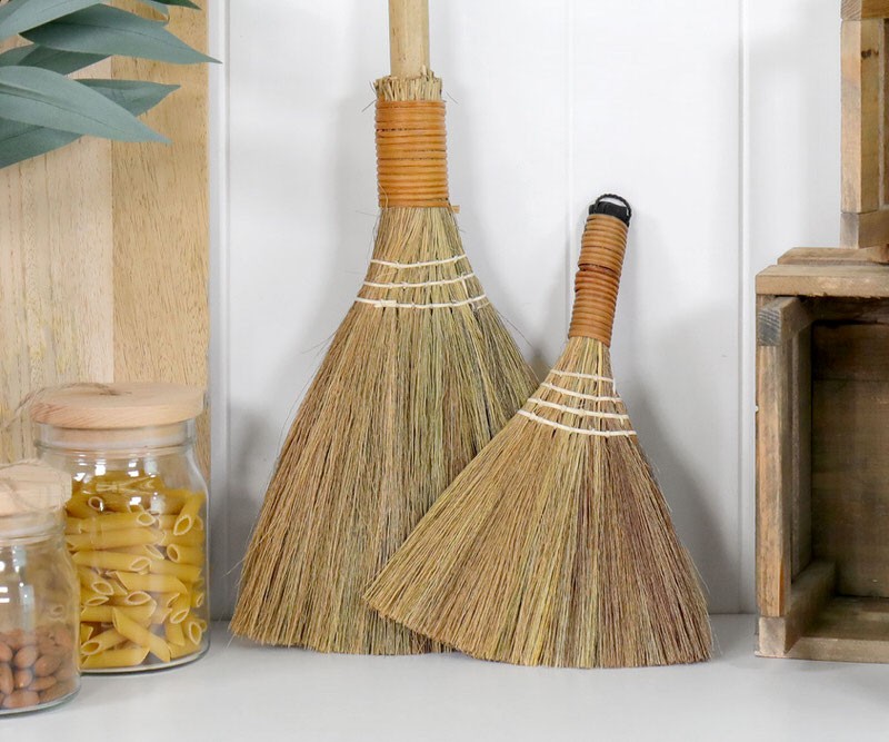 Traditional Straw Broom - Mini