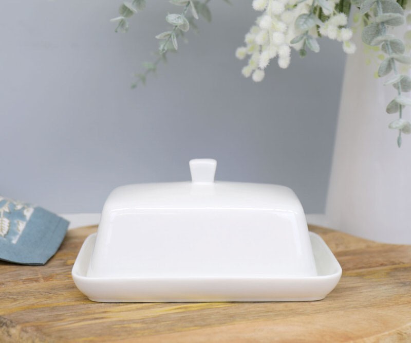 Classic White Butter Dish