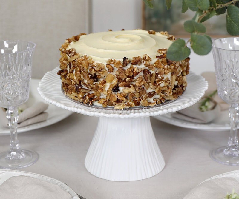 Sorrento Ribbed White Cake Stand