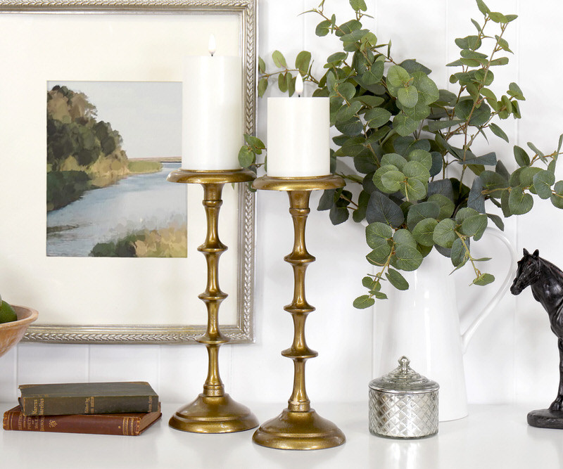 Ascot Antique Gold Candlestick