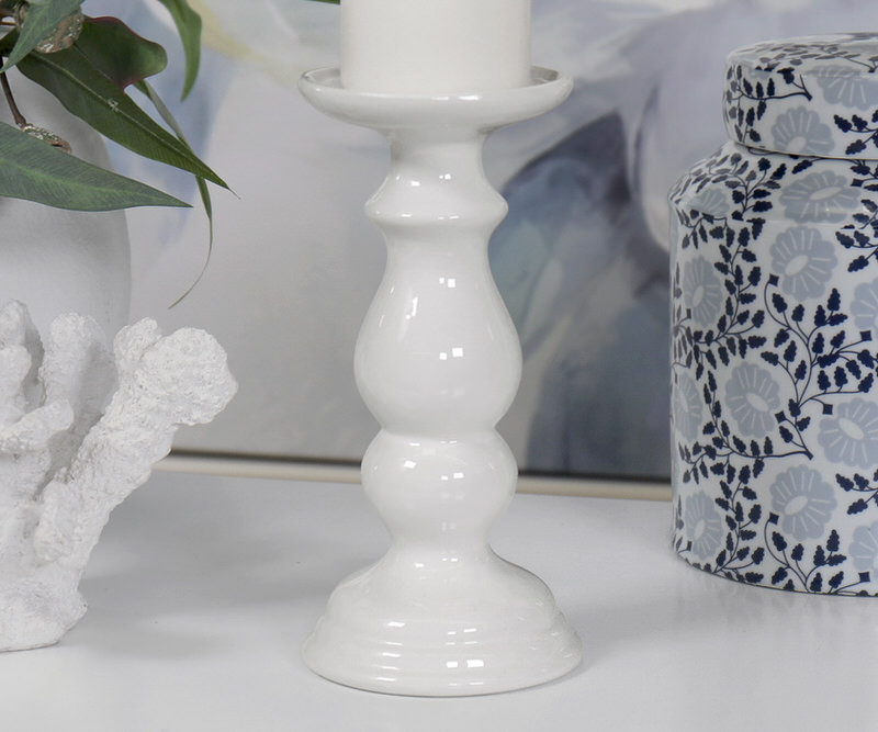 Tall Swanson White Candle Holder - Gift ideas for that special person ...