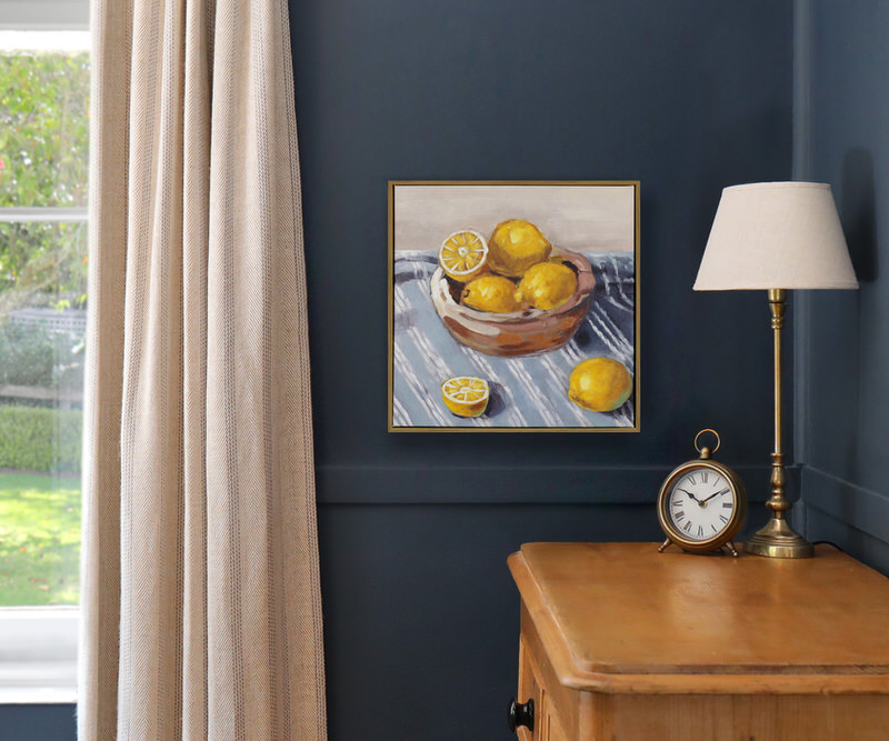 Genoa Lemons Still Life Canvas Painting - Home Decor Online - New Arrivals